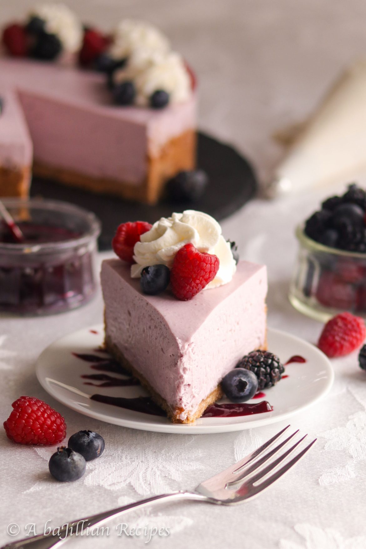 Mixed Berry Cheesecake - A baJillian Recipes