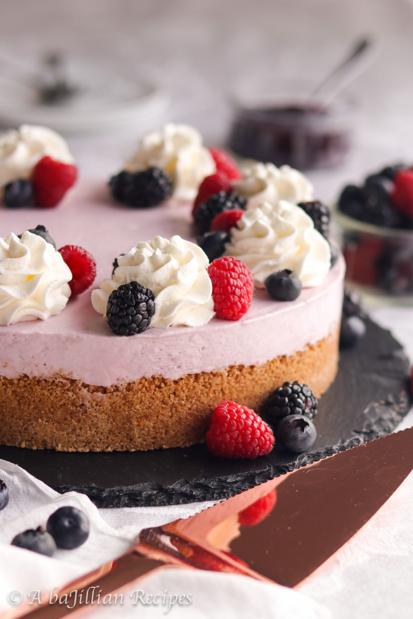 Mixed Berry Cheesecake - A baJillian Recipes