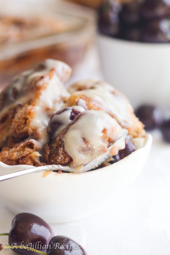 Bourbon Cherry Bread Pudding - A baJillian Recipes