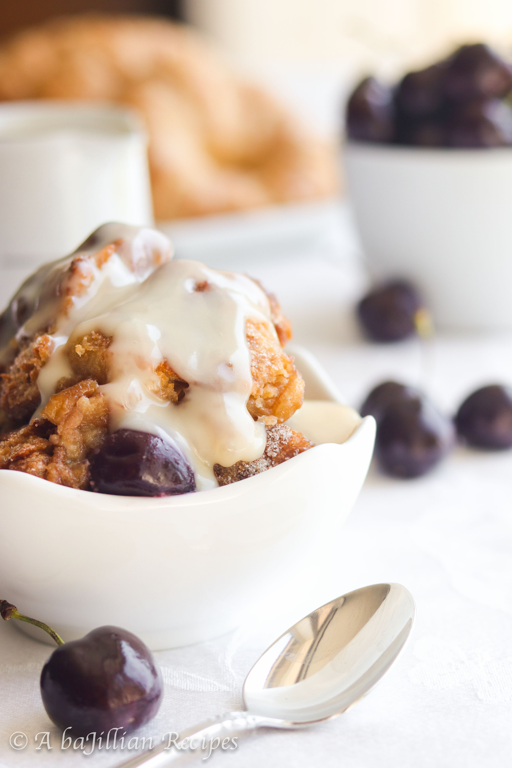 Bourbon Cherry Bread Pudding | A baJillian Recipes - A baJillian Recipes