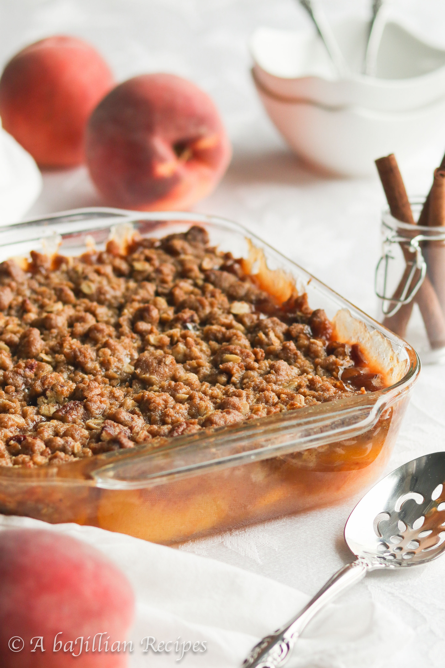 Perfect Peach Crisp | A baJillian Recipes - A baJillian Recipes