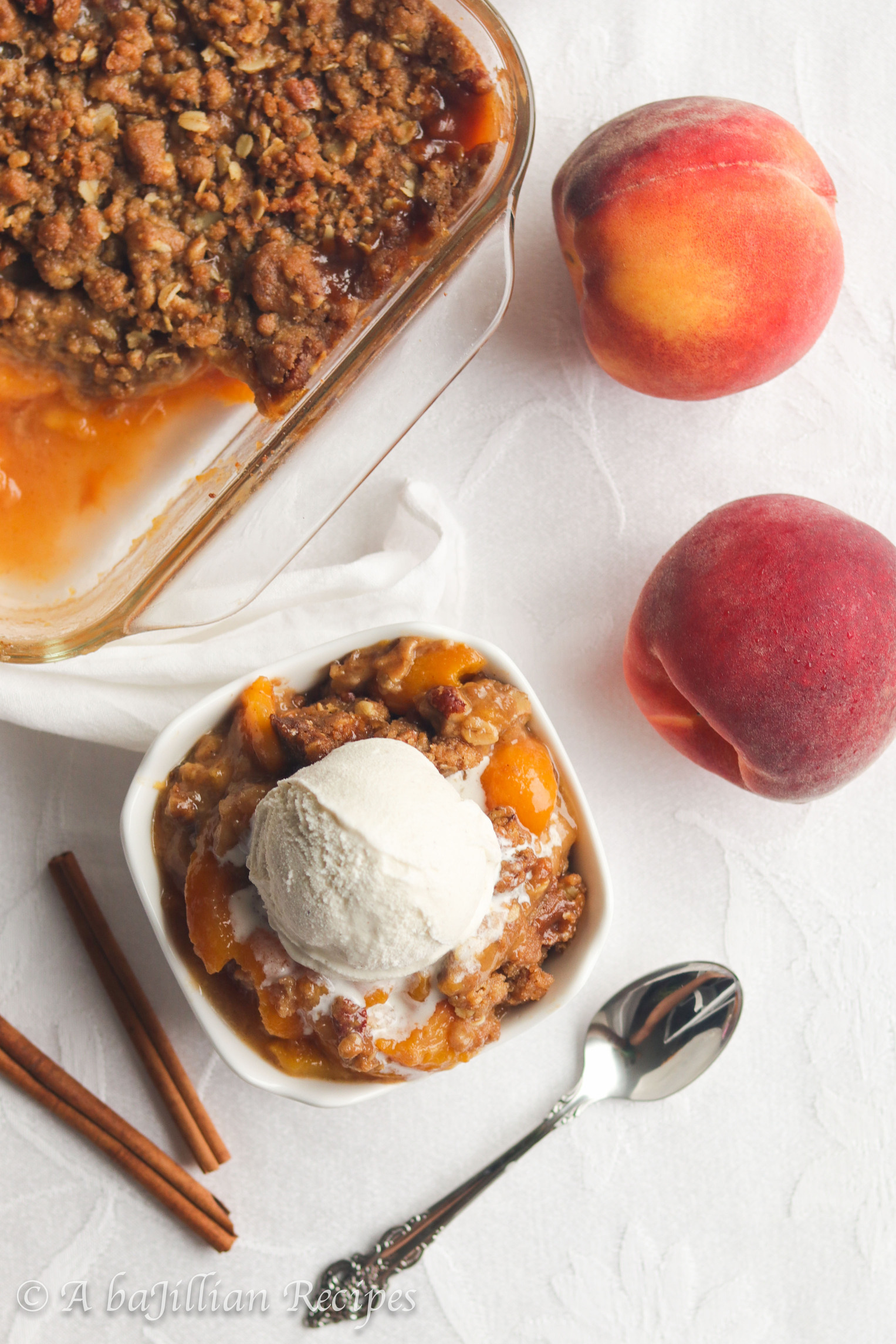 Perfect Peach Crisp | A baJillian Recipes - A baJillian Recipes