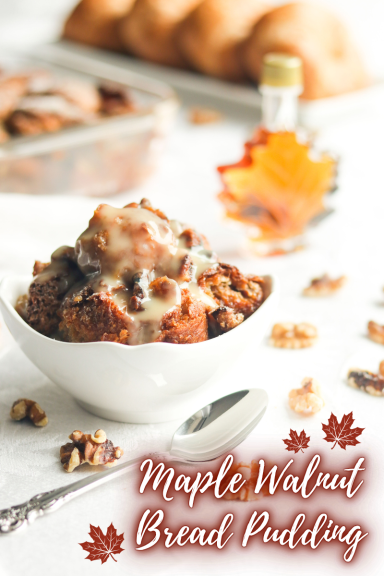 Maple Walnut Bread Pudding - A baJillian Recipes